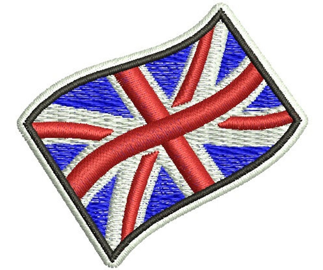 British Flag Patch Machine Embroidery Design, This is Not a Real ...