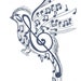 Bird Treble Clef and Notes Machine Embroidery Design, This is Not a ...