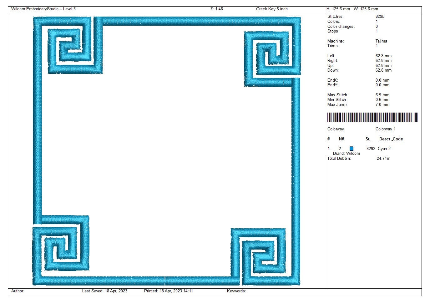 Greek Key Monogram Frame Machine Embroidery Design This is - Etsy