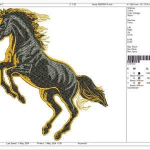 Horse Machine Embroidery Design, This is Not a Real Product, These Are ...