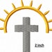 Cross and Sun Machine Embroidery Design, This is Not a Real Product ...