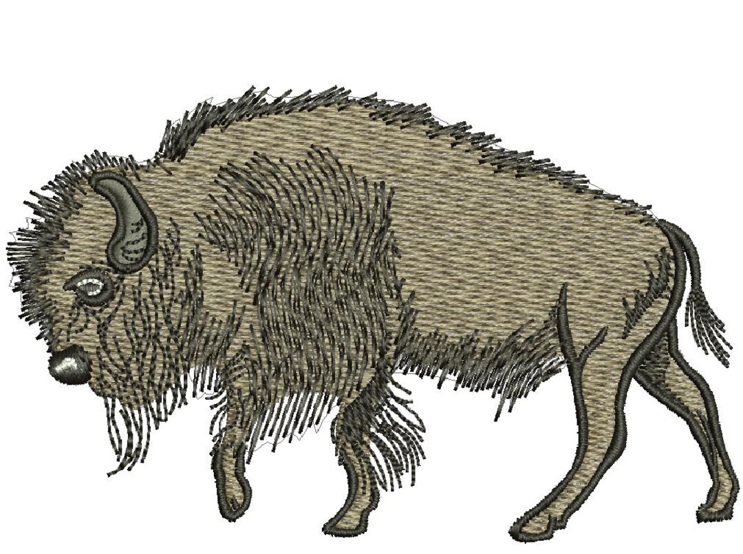 Bison Buffalo Machine Embroidery Design, Instant Download - Etsy