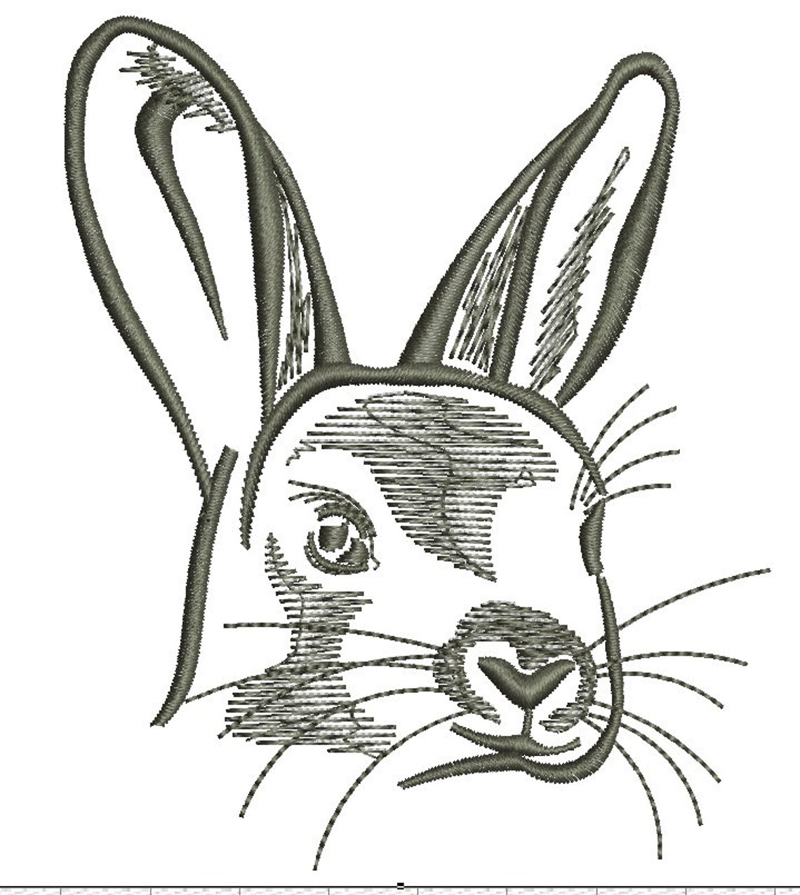 Rabbit Machine Embroidery Design This is Not a Real Product - Etsy