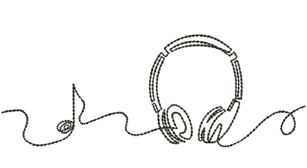 Headphones and Notes Machine Embroidery Design, This is Not a Real ...