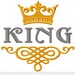 King Gift Machine Embroidery Design - This is Not a Real Product - Etsy