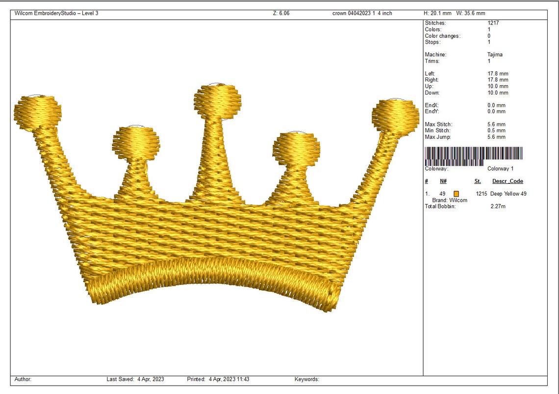 Mini Crown Machine Embroidery Design (digital Files) - Etsy