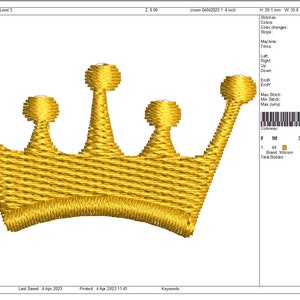 Mini Crown Machine Embroidery Design (digital Files) - Etsy