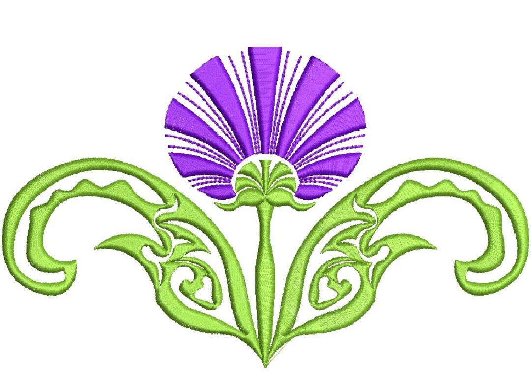 Thistle Scroll Machine Embroidery Design, This is Not a Real Product ...