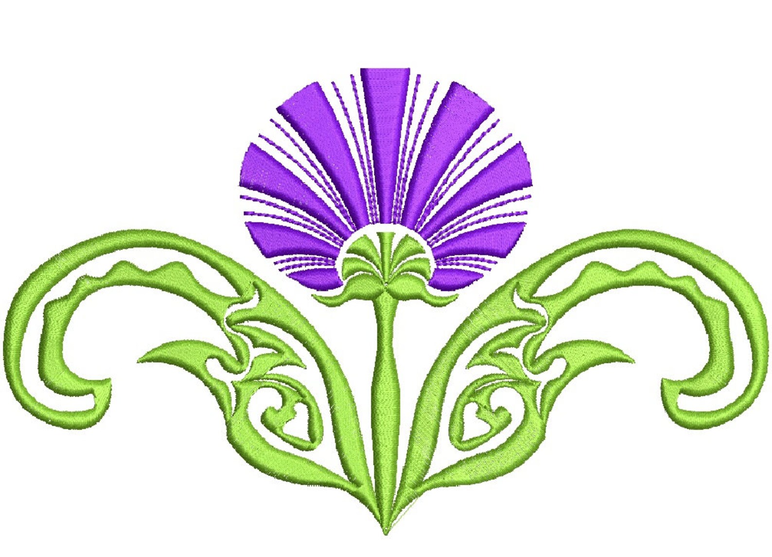 Thistle Scroll Machine Embroidery Design This is Not a Real - Etsy