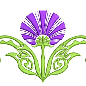Thistle Scroll Machine Embroidery Design This is Not a Real - Etsy