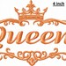 Queen With Crown Machine Embroidery Design, This is Not a Real Product ...