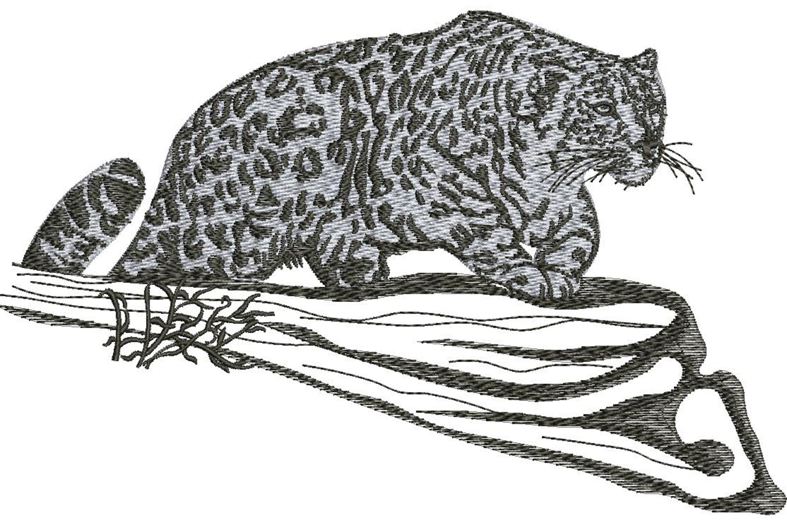 Snow Leopard Machine Embroidery Design, Instant Download - Etsy