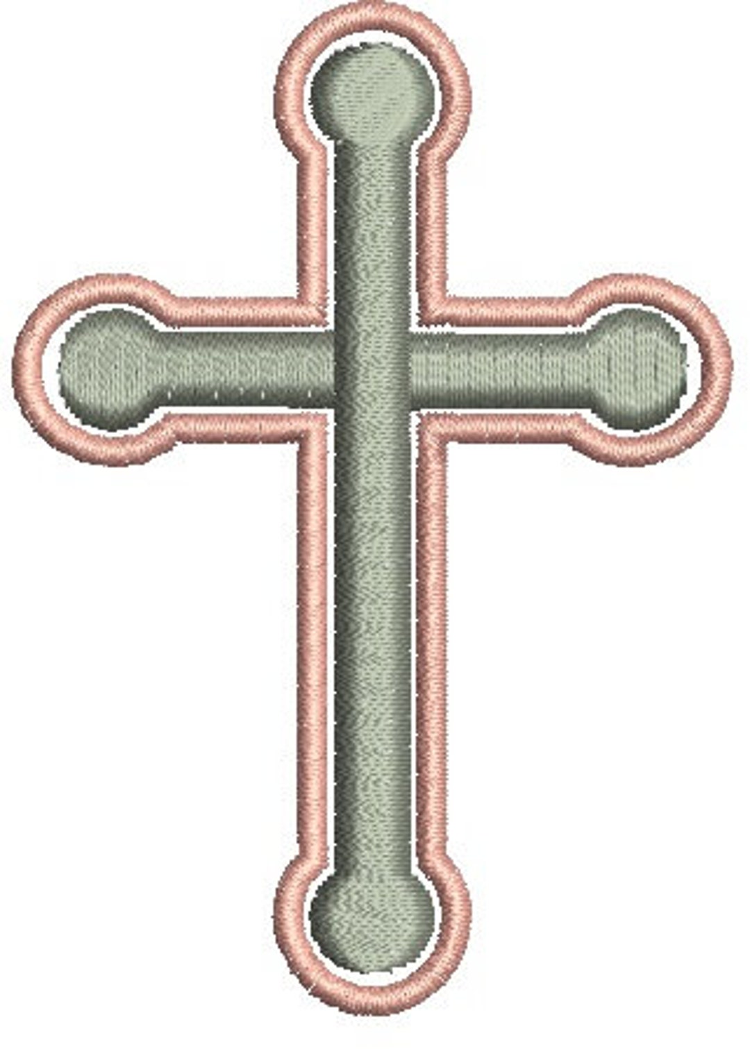 Christian Cross Machine Embroidery Design, This is Not a Real Product ...
