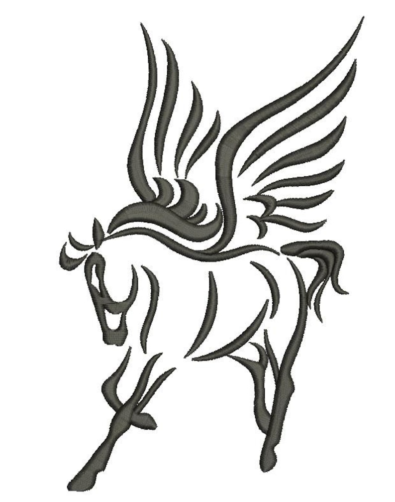Pegasus, Flying Horse. Machine Embroidery Design, Instant Download - Etsy
