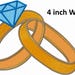 Two Rings , Wedding Rings Machine Embroidery Design, This is Not a Real ...