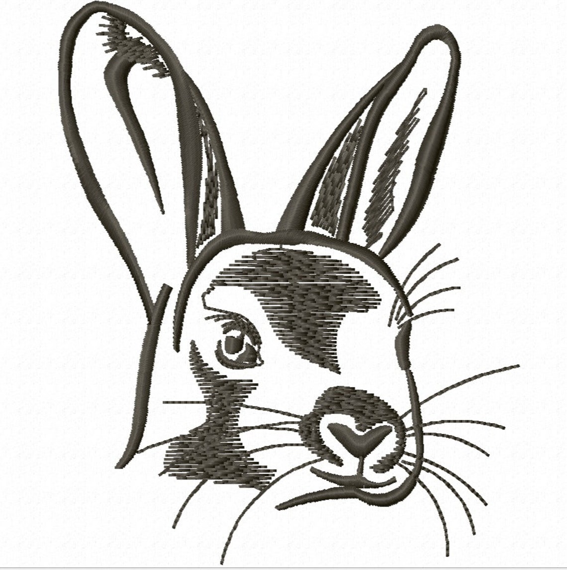 Rabbit Machine Embroidery Design This is Not a Real Product - Etsy
