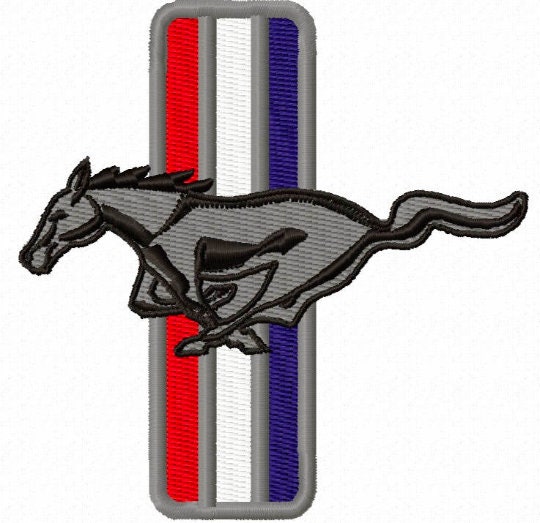 Mustang Machine Embroidery Design, This is Not a Real Product, These ...