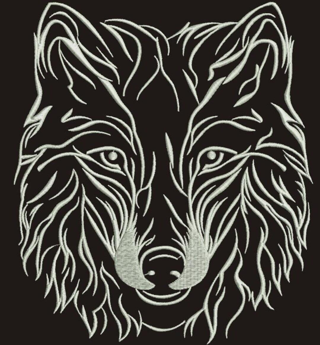 Wolf Machine Embroidery Design, This is Not a Real Product, These Are ...