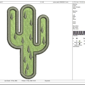 Cactus Patch Machine Embroidery Design, This is Not a Real Product ...