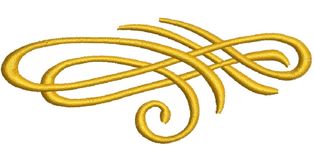 Curlicue Border for Monogram Machine Embroidery Design, This is Not a ...