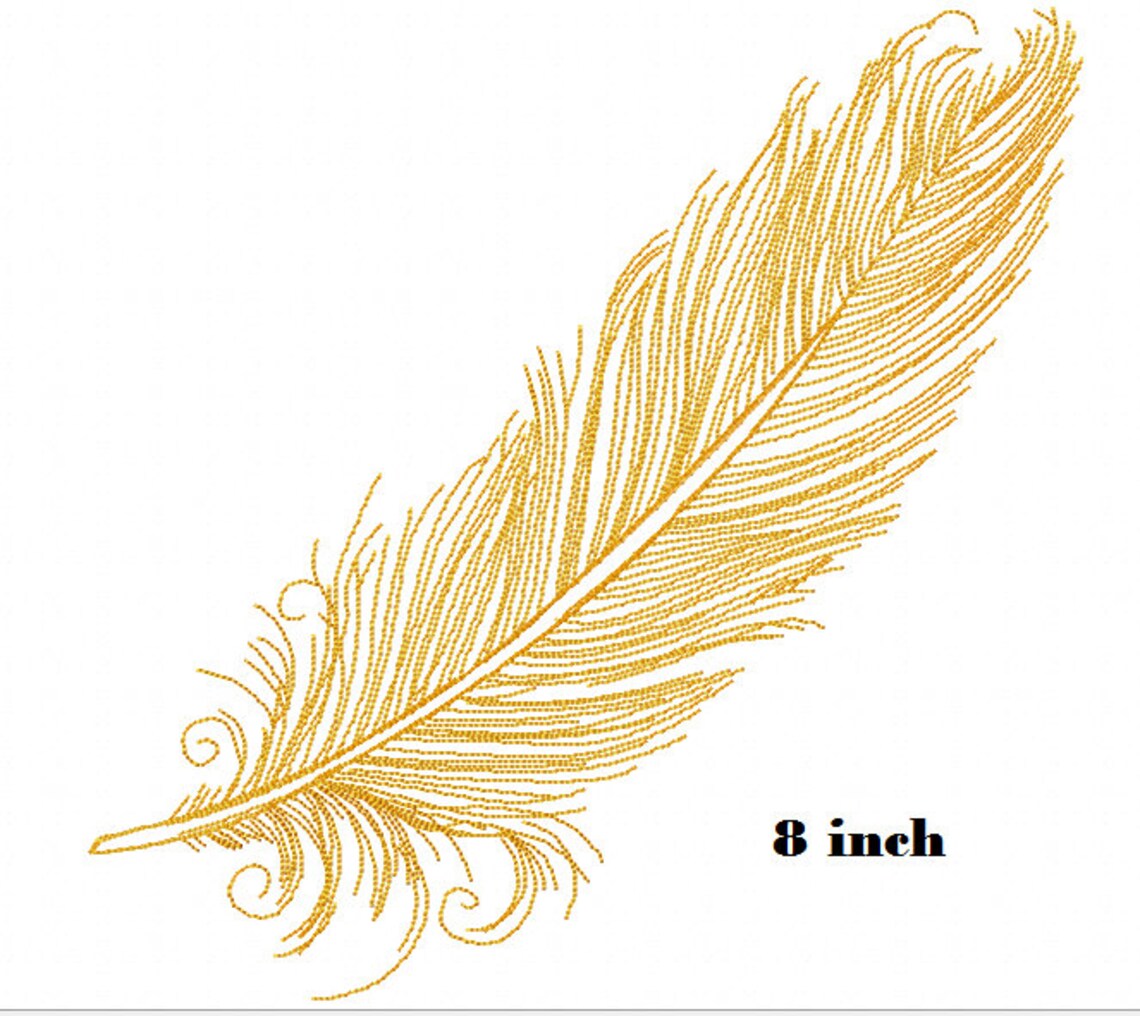 Feather Machine Embroidery Design, This is Not a Real Product, These ...