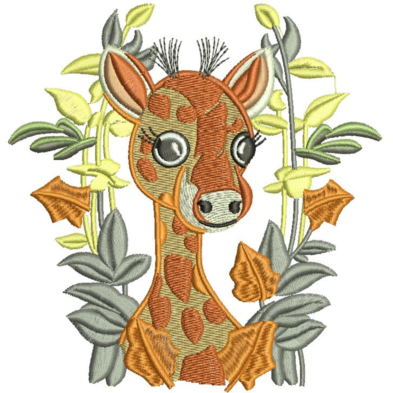 Giraffe Machine Embroidery Design This is Not a Real Product - Etsy