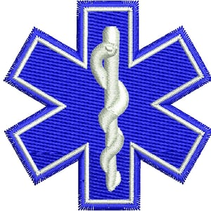 Star of Life Embroidery Design, Medical Symbol (digital Files) - Etsy