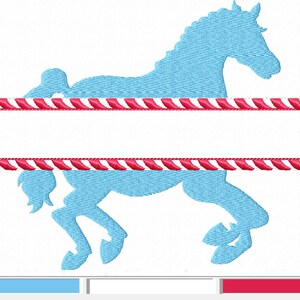 Horse Split Monogram Machine Embroidery Design, This is Not a Real ...