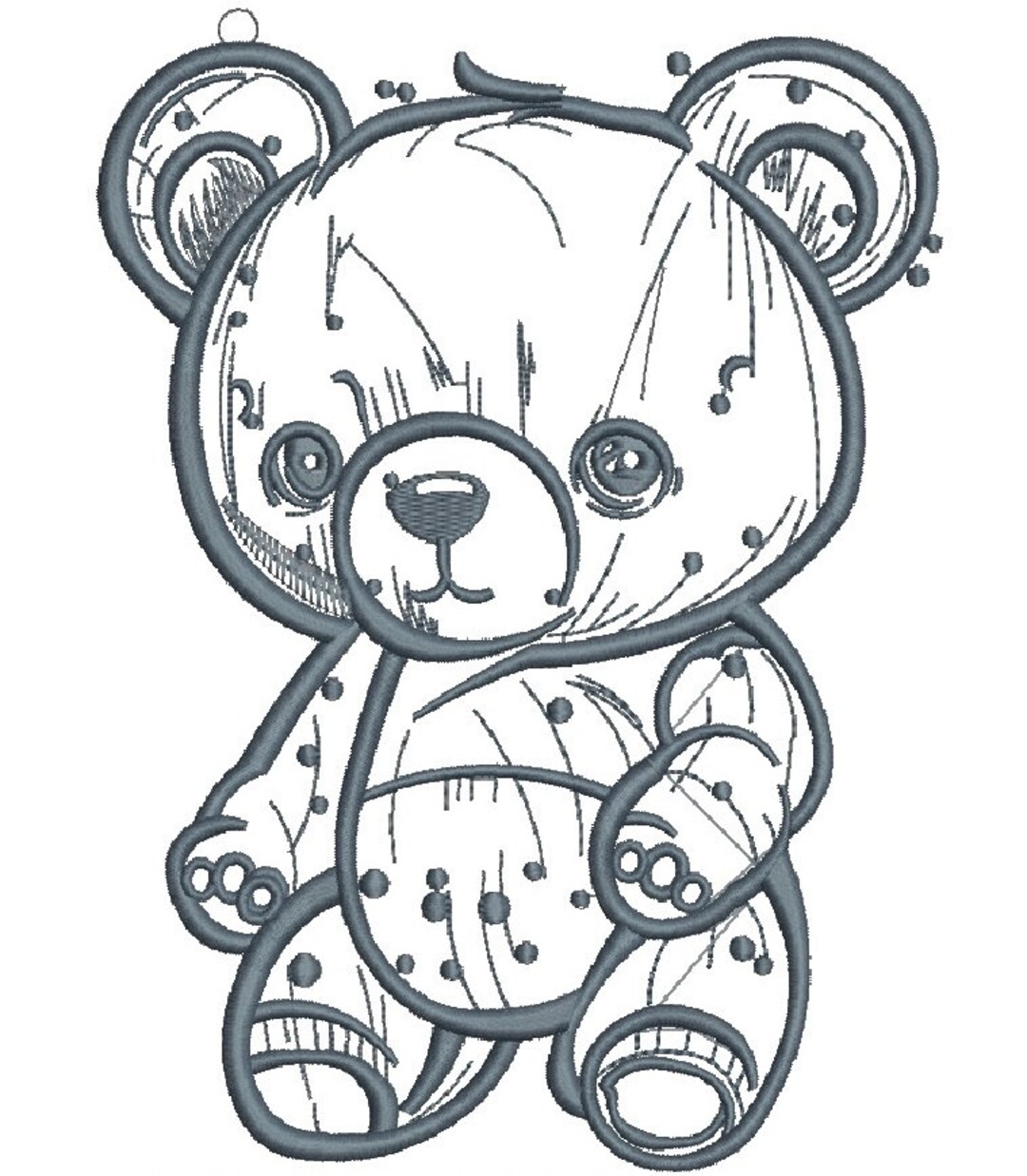 Cute Baby Bear Kawaii Machine Embroidery Design, This is Not a Real ...