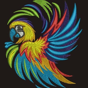Colorful Parrot Flying Machine Embroidery Design, This is Not a Real ...