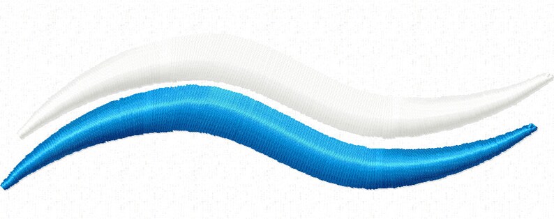 Blue and White Waves Machine Embroidery Design (digital Files) - Etsy