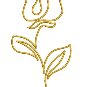 One Line Art Rose Machine Embroidery Designs - Etsy