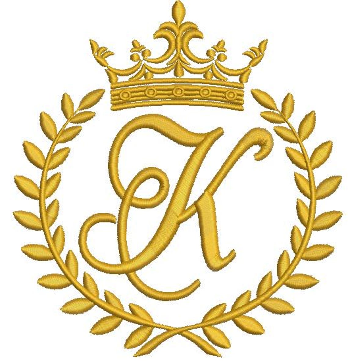 Crown and Laurel Wreath Font, Set of 26 Letters, in 3 Sizes Each ...