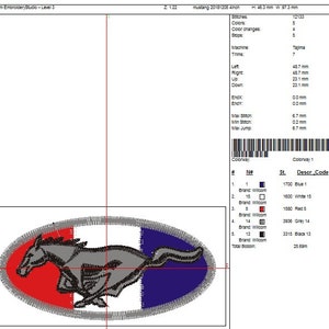 Mustang Machine Embroidery Design, This is Not a Real Product, These ...