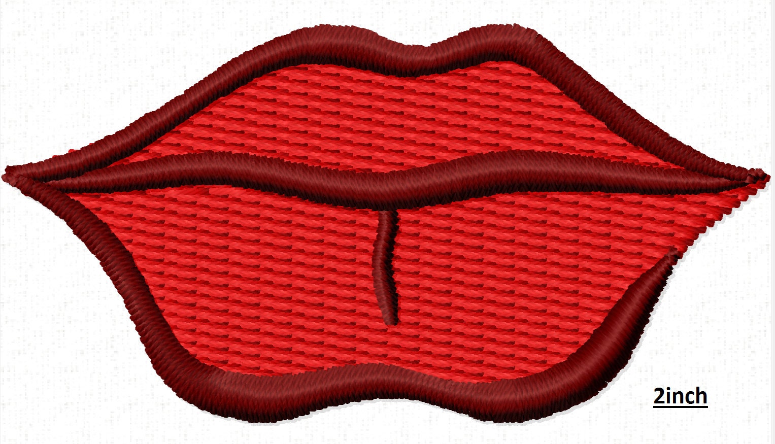 Lips Machine Embroidery Design This is Not a Real Product - Etsy