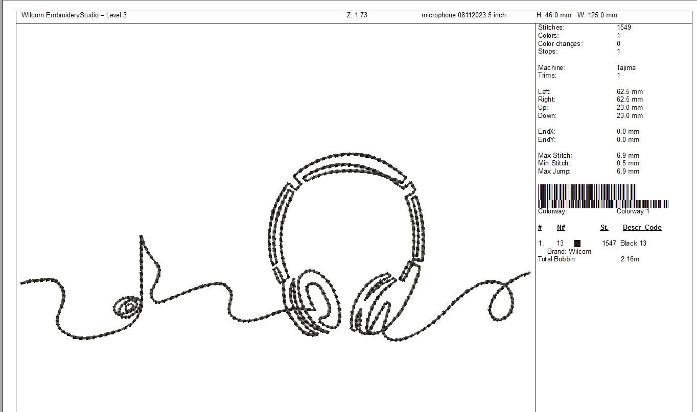 Headphones and Notes Machine Embroidery Design This is Not a - Etsy