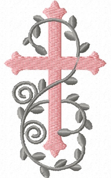 Cross and Pattern Machine Embroidery Design This is Not a - Etsy