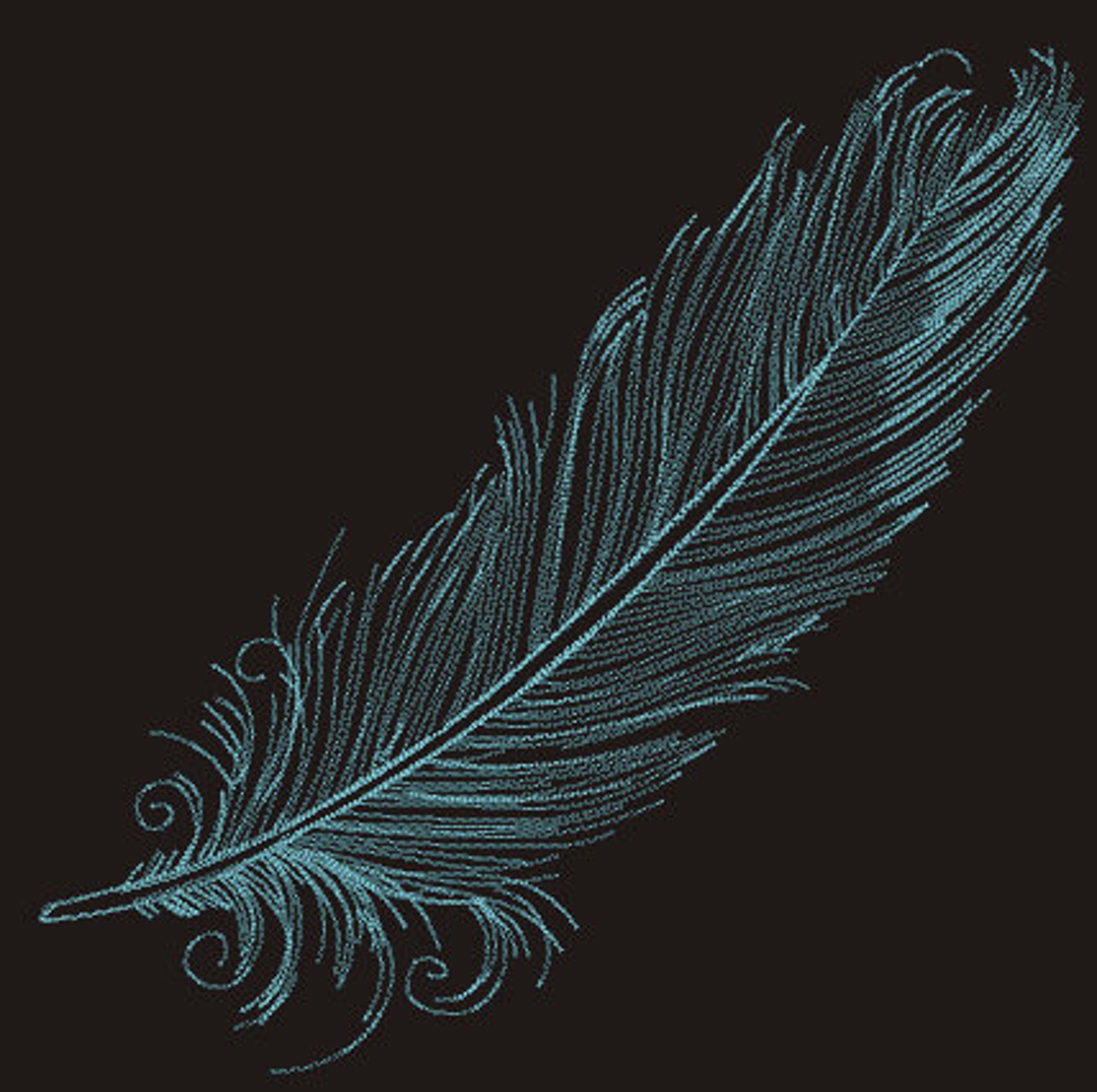 Feather Machine Embroidery Design, This is Not a Real Product, These ...