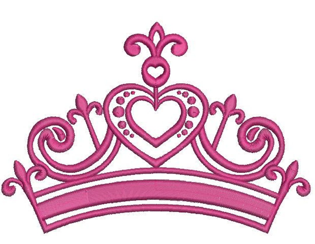 Princess Crown Machine Embroidery Design, This is Not a Real Product ...