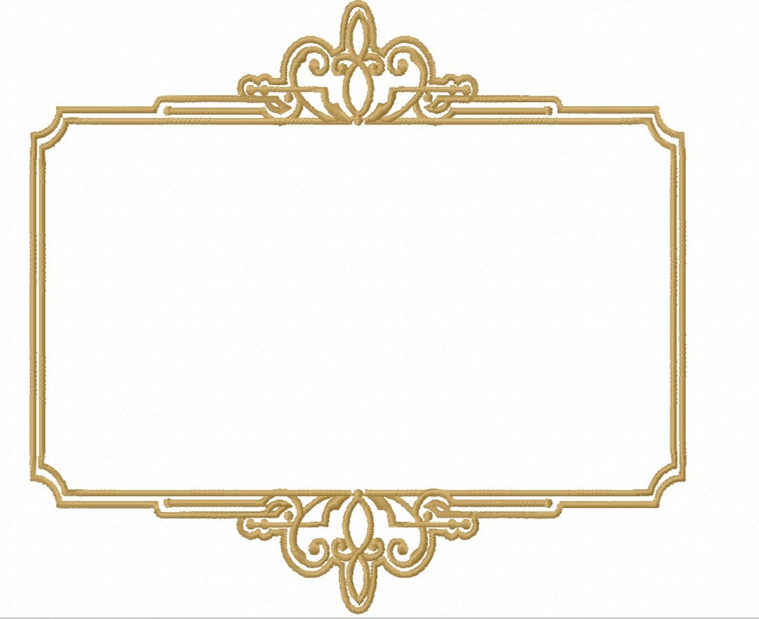 Frame for Name Curly Monogram Frame Machine Embroidery Design, This is ...