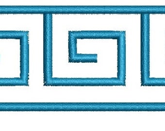 Greek Key Monogram Frame Machine Embroidery Design, This is Not a Real ...