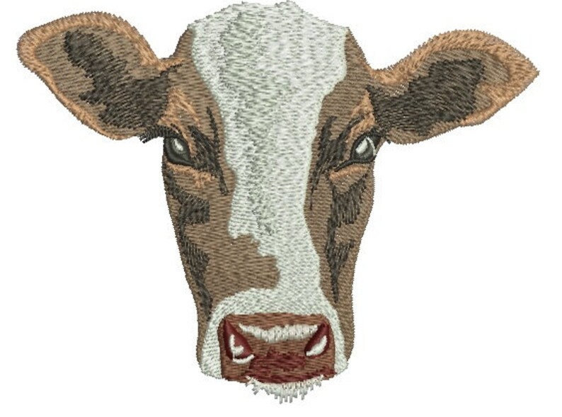 Cow Machine Embroidery Design This is Not a Real Product - Etsy