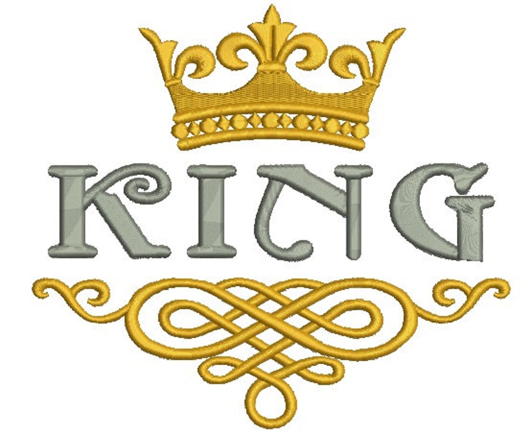 King Gift Machine Embroidery Design - This is Not a Real Product - Etsy