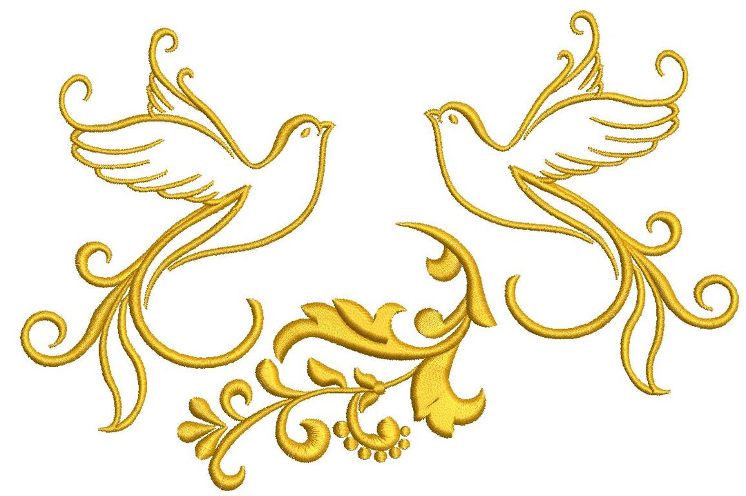 Doves Machine Embroidery Design - Etsy