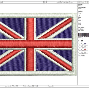 UK Flag British Flag Union Jack Machine Embroidery Design, This is Not ...