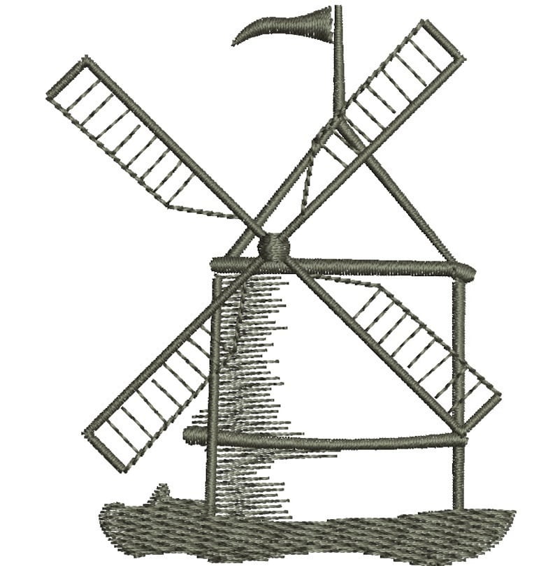 Windmill Machine Embroidery Design, This is Not a Real Product, These ...