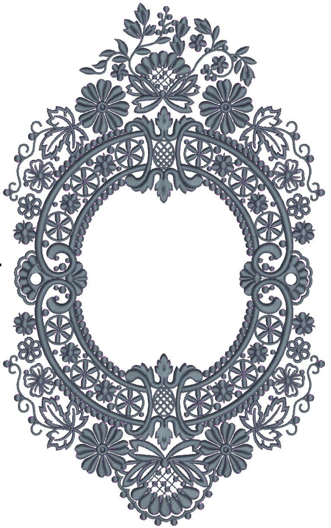 Imperial Baroque Monogram Frame Machine Embroidery Design, This is Not ...