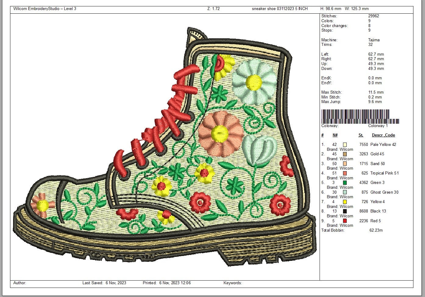Sneaker Flower Shoe Machine Embroidery Design This is Not a - Etsy