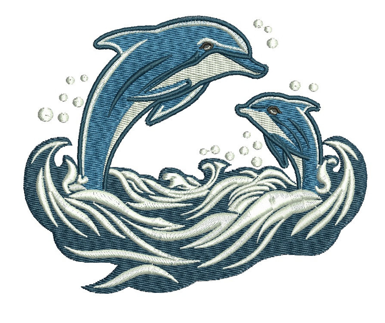 Couple of Dolphins Machine Embroidery Design, This is Not a Real ...