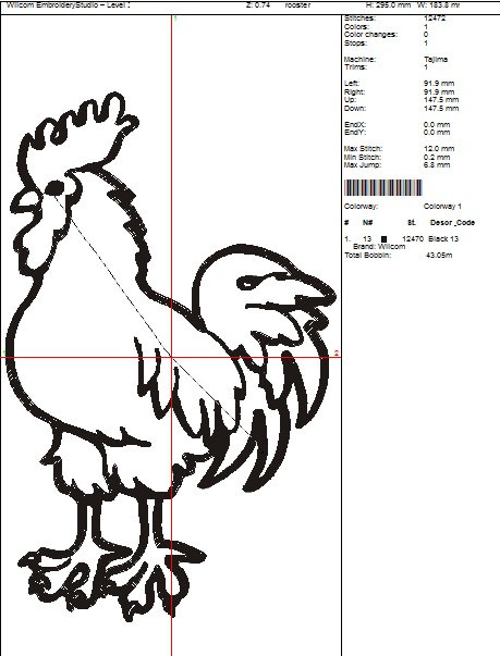 Rooster Machine Embroidery Design Machine Embroidery Design - Etsy